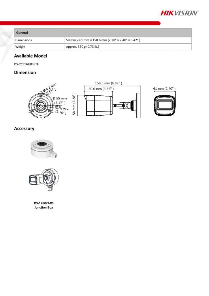 HIKVISION DS-2CE16U0T-ITF - OES Asia Solutions