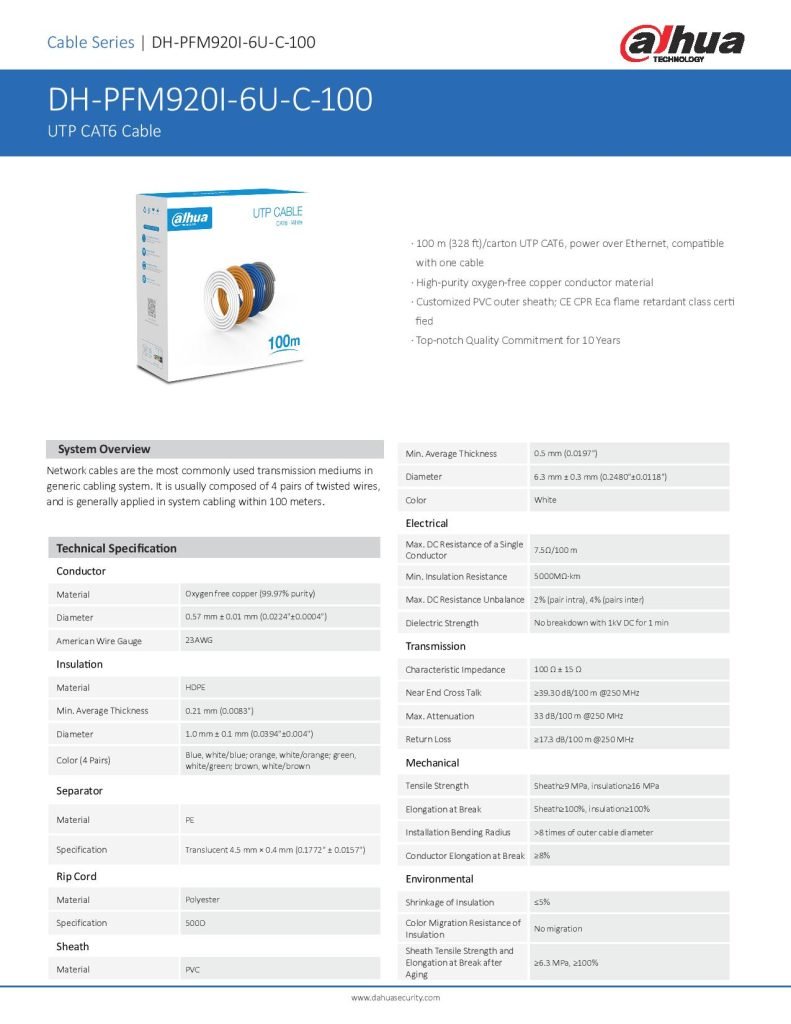 DAHUA PFM920I-6U-C-100 - OES Asia Solutions