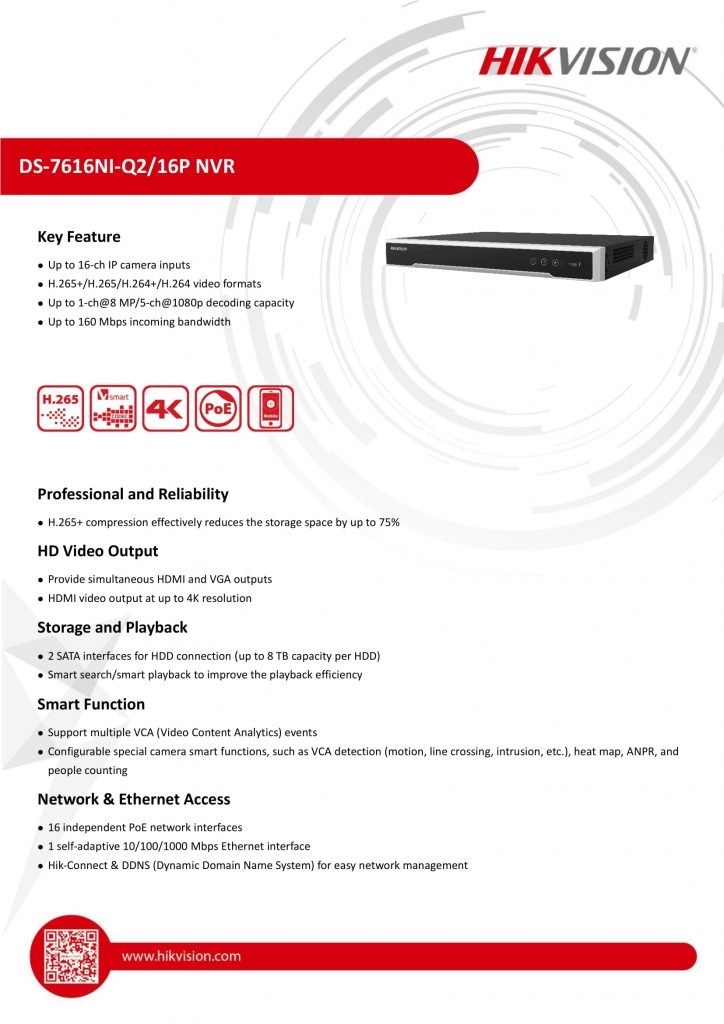 HIKVISION DS-7616NI-Q2/16P(C) - OES Asia Solutions