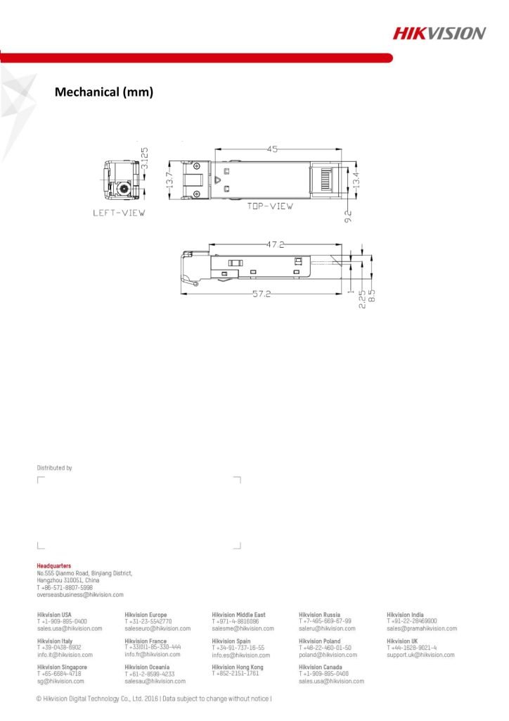 HIKVISION HK-SFP-1.25G-20-1310 - OES Asia Solutions