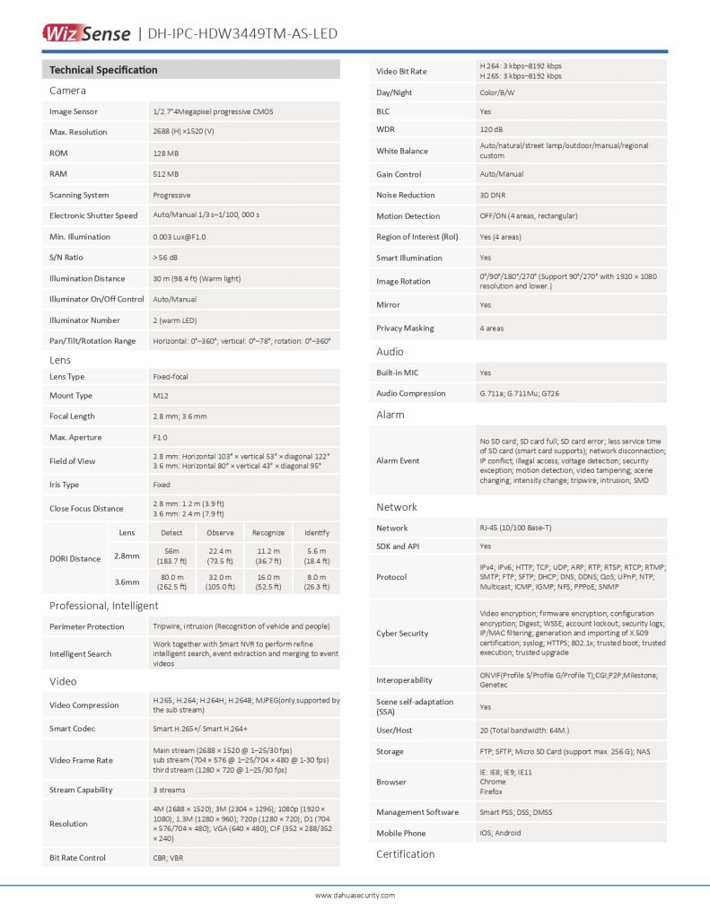 HDW3449TMP-AS-LED - OES Asia Solutions